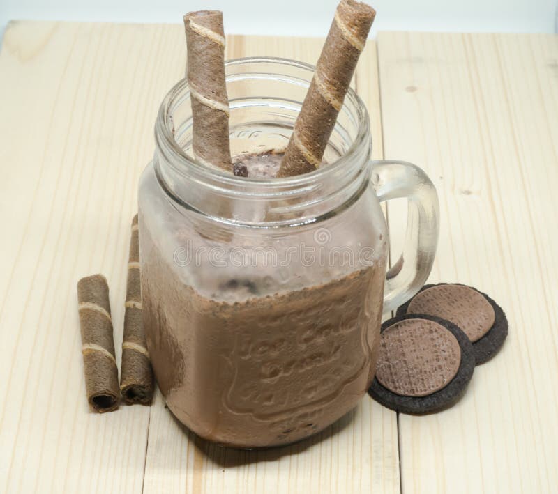 Cold Chocolate. stock photo. Image of coffee, sweet, chocolate - 83987090