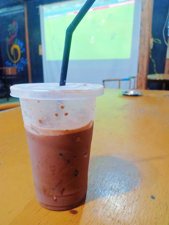 Cold Chocolate Flavored Drink Stock Image - Image of juice, bottle ...