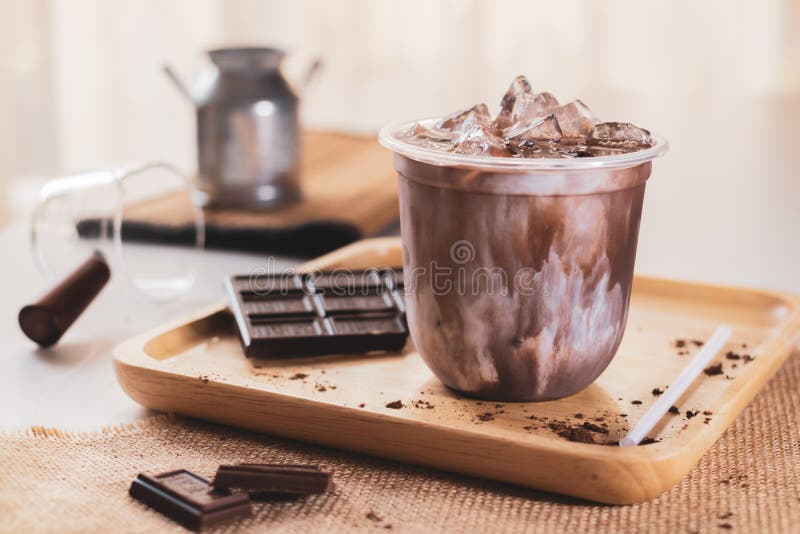 Cold coco with fresh milk stock photo. Image of iced - 264945526