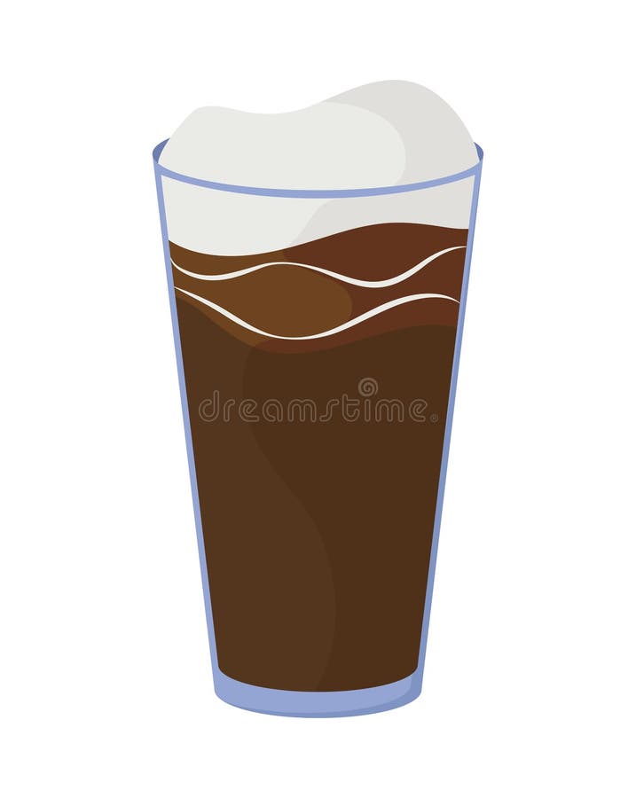 Cold coffee cup stock vector. Illustration of cream - 237497622