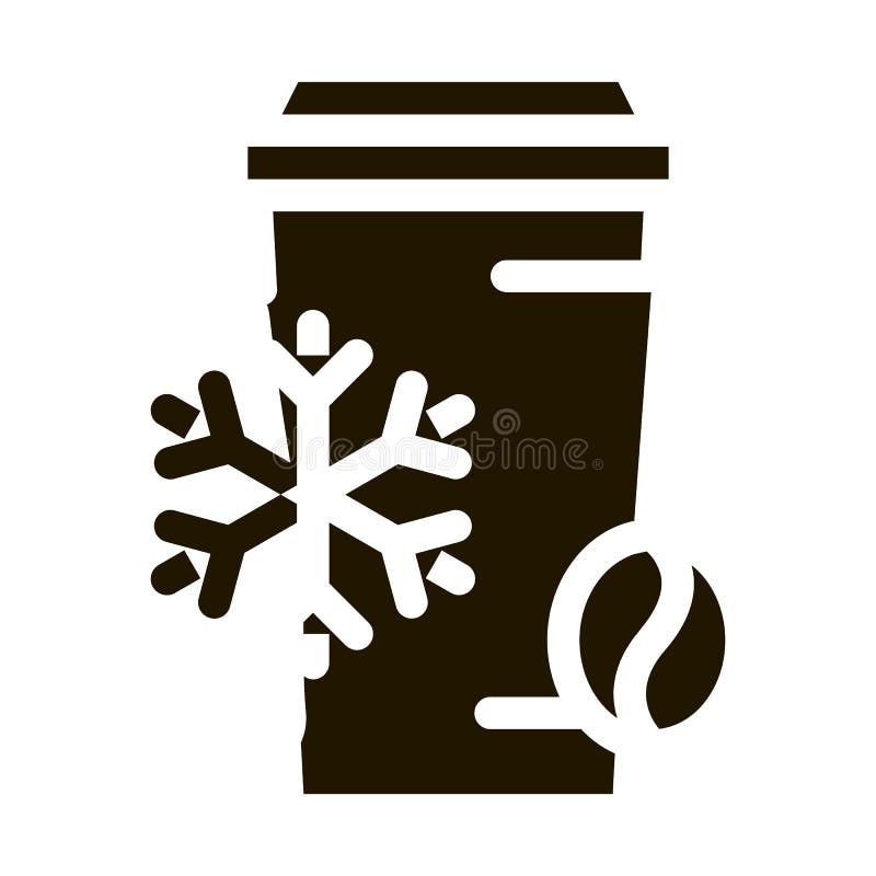 Cold Coffee Cup Icon Vector Glyph Illustration Stock Vector ...