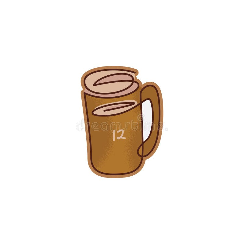 Cold Coffee in Mug. Vector Illustration Decorative Design Stock Vector ...