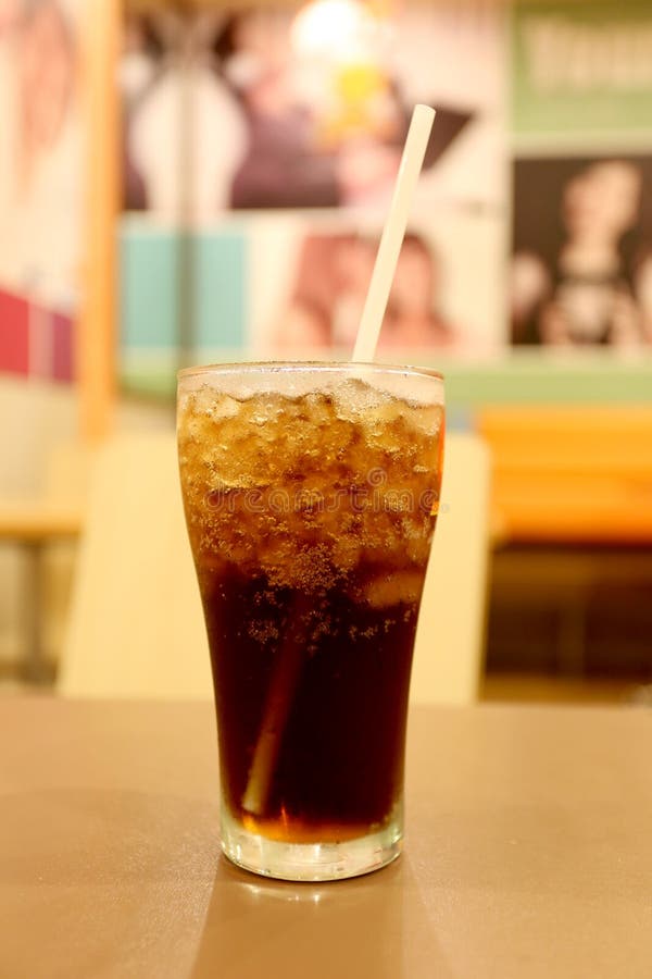Cold cola in glass. stock photo. Image of glass, restaurant - 67049174