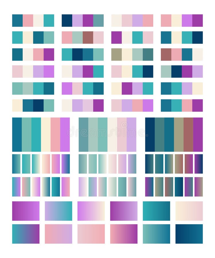 Cold Color Palette Swatches Design Stock Vector - Illustration of ...