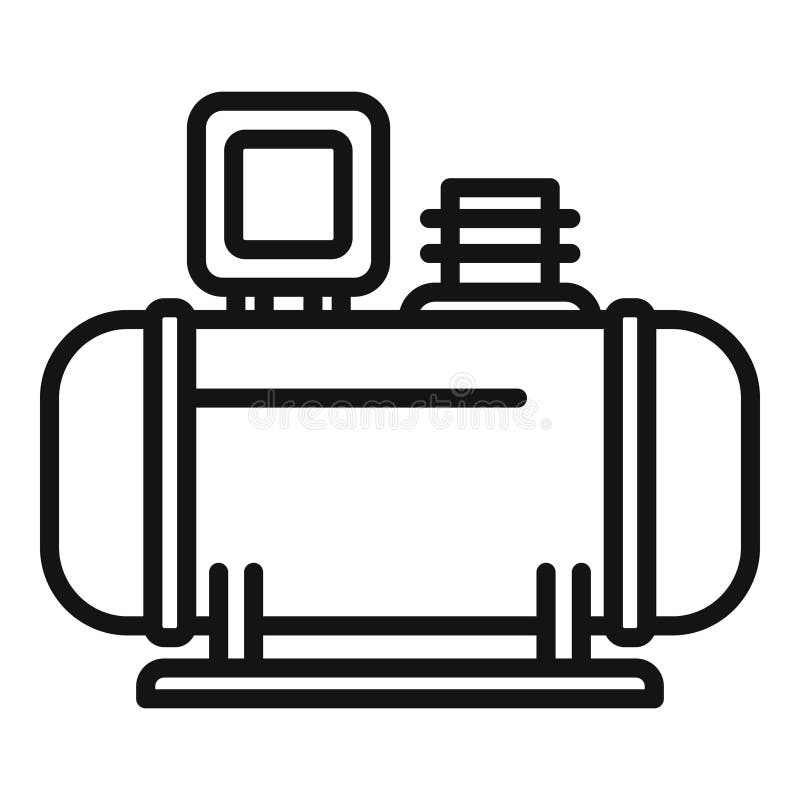 Cold Compressor Icon Outline Vector. Air Machine Stock Illustration ...