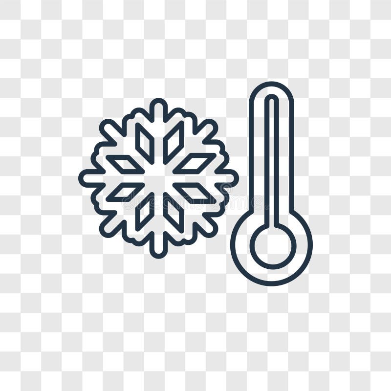 Cold Concept Vector Linear Icon Isolated on Transparent Background ...