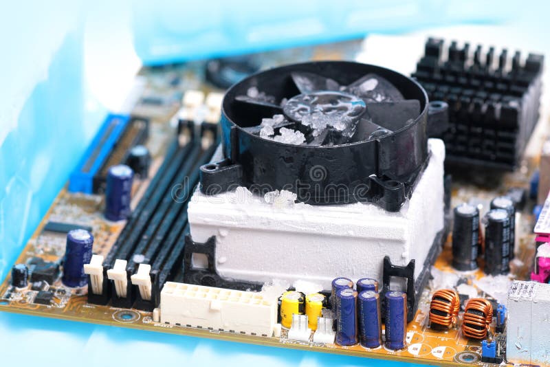 Cold Cpu And Motherboard Picture. Image: 6489102