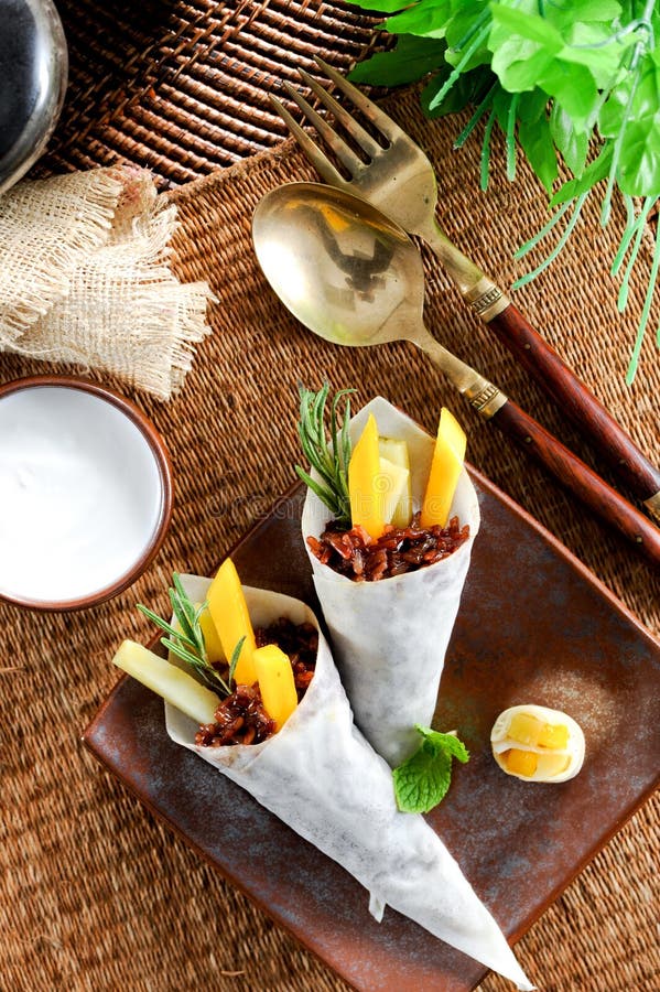 Cold crape stock photo. Image of topping, gourmet, sticky - 115359694