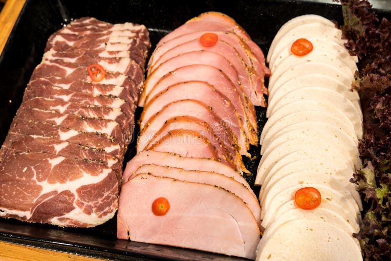 Cold cuts meat stock image. Image of appetizer, breakfast - 84123395