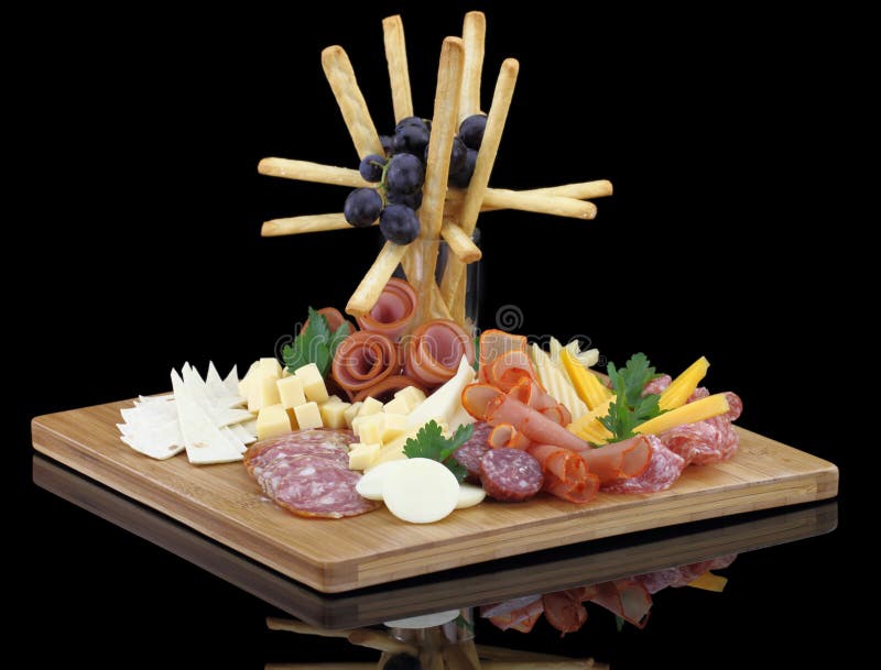 Cold Cuts. Meat, Cheese and Vegetables Stock Photo - Image of cuisine ...