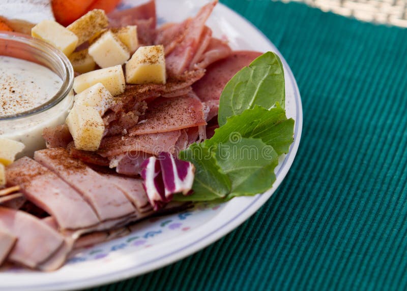 Cold Cuts and Cheese Snack Time Stock Image - Image of ranch, carrots ...