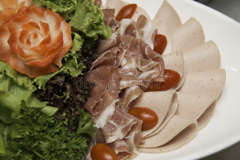 Cold Cuts Meat the for Buffet Stock Photo - Image of food, background ...
