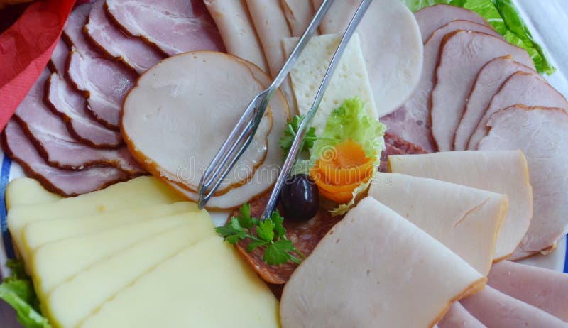 Cold cuts plate stock photo. Image of chilli, antipasto - 40744736