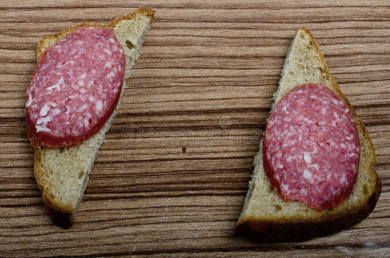 Cold Cuts with Sausage and Bread Stock Image - Image of piece, kitchen ...