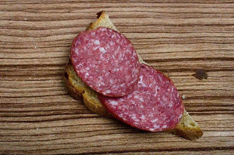 Cold Cuts with Sausage and Bread Stock Photo - Image of kitchen, piece ...