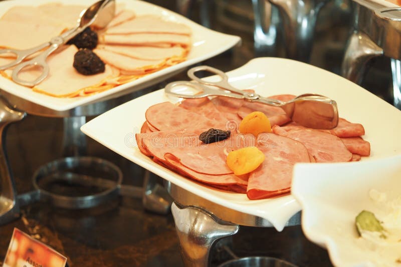 Cold Cuts Selection at a Buffet during a Formal Event Stock Photo ...