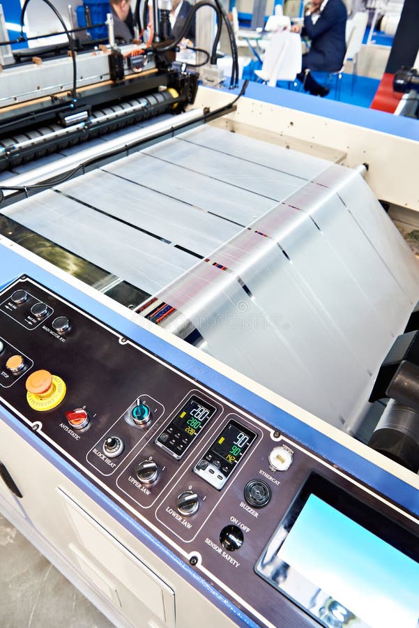 Control Panel Cutting System Bag Making Machine Stock Image - Image of ...