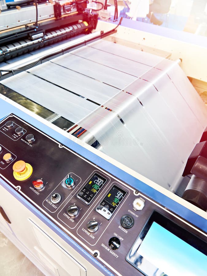 Control Panel Cutting System Bag Making Machine Stock Image - Image of ...