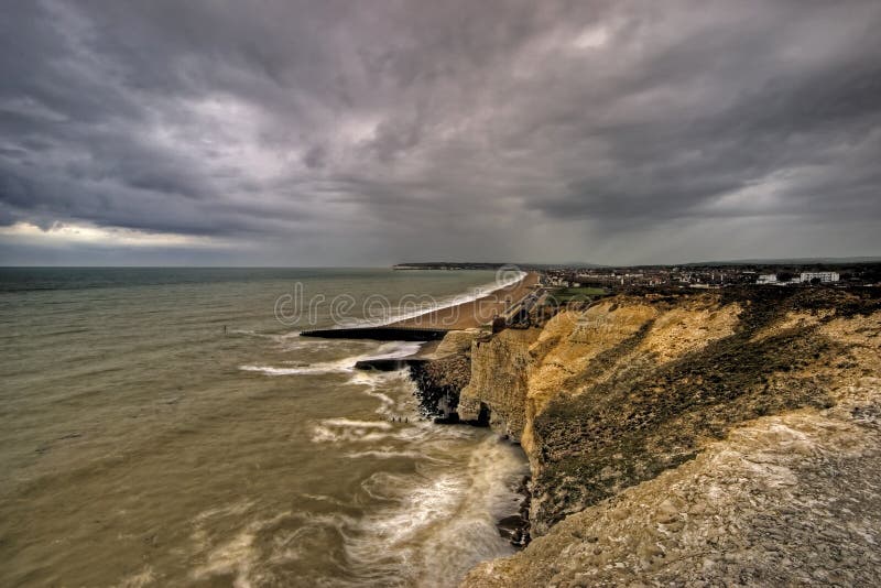 Cold day stock photo. Image of cliffs, families, beachy - 2995956