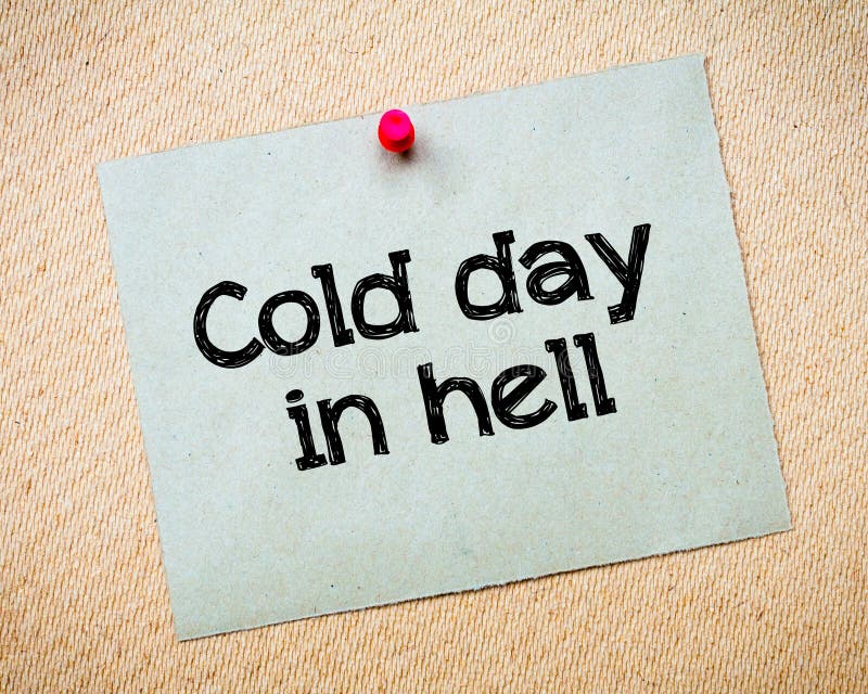 Cold day in Hell stock image. Image of people, paper - 52023087