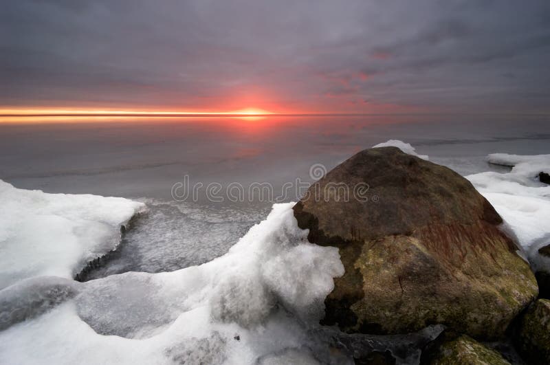 A cold day in winter stock image. Image of snow, lake - 1481465