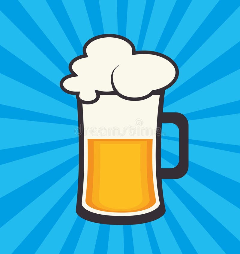 Cold and delicious beer stock illustration. Illustration of nutritional ...