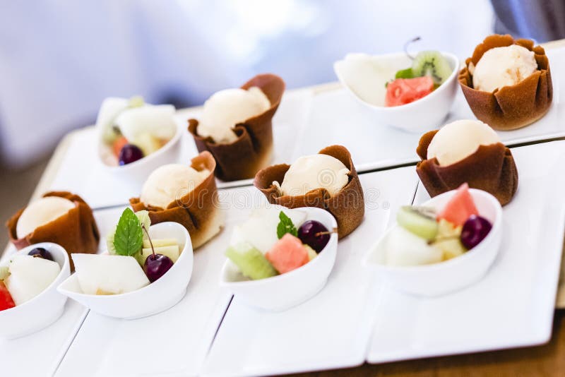 Cold Desserts and Wedding Cakes Stock Image - Image of cookies, glaze ...