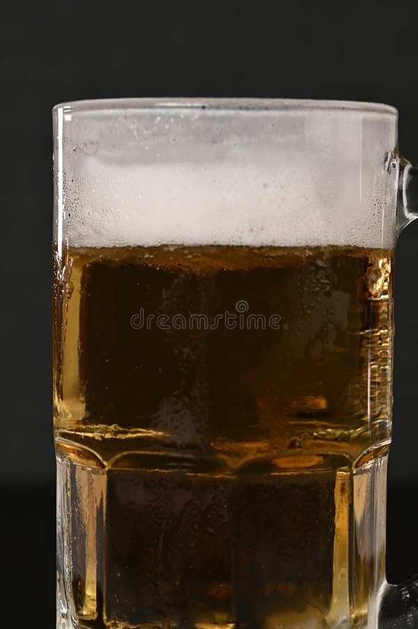 Cold Draft Beer Alcoholic Refreshing Pilsen Beer Stock Photo - Image of ...