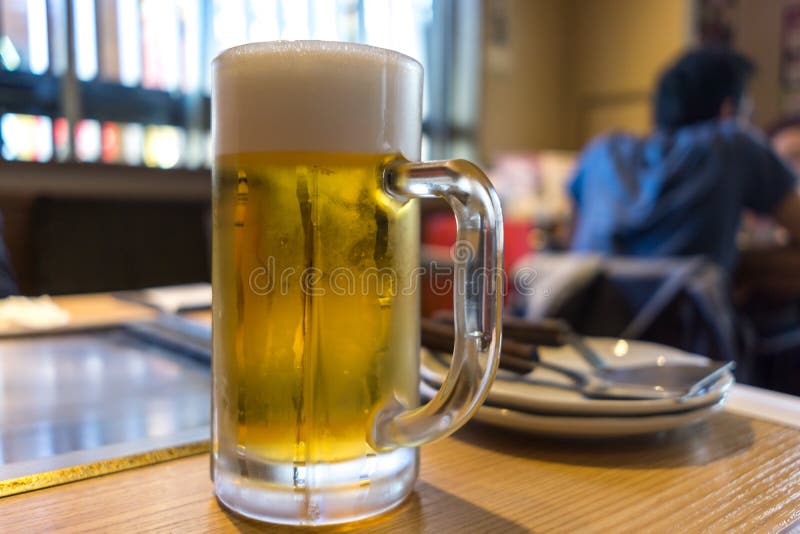 Cold draft beer stock image. Image of draft, beer, japan - 91968465