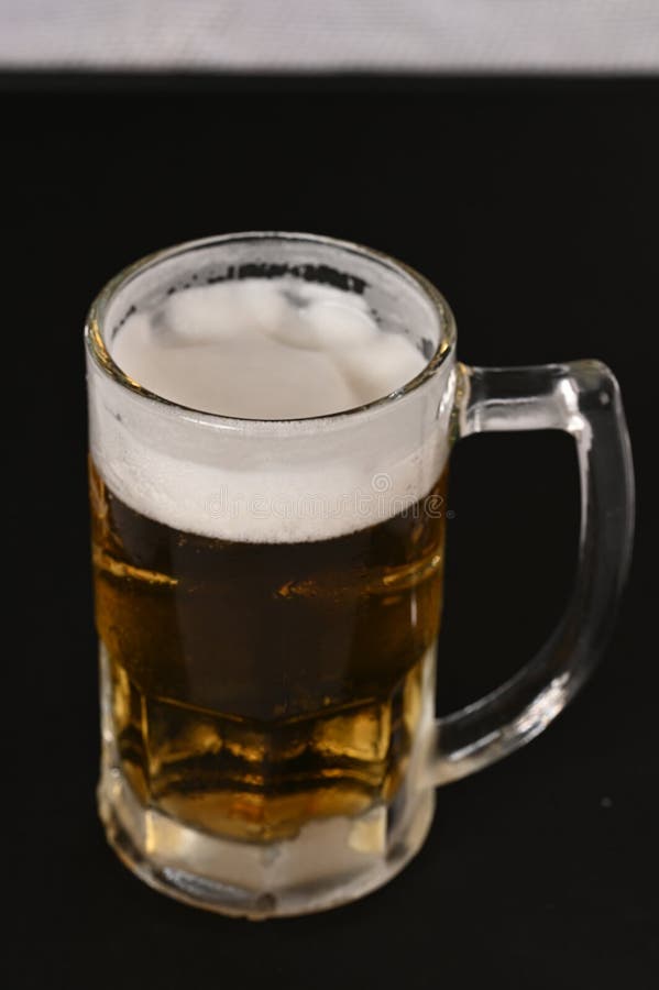 Cold Draft Beer Mug Alcoholic Drink Pilsner Beer Stock Image - Image of ...