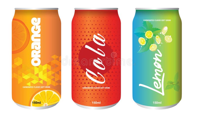 Cold Drink Can Isolated stock illustration. Illustration of white ...