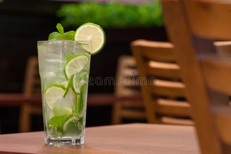 Cold Drink with Citrus on the Table Stock Photo - Image of fruit, table ...