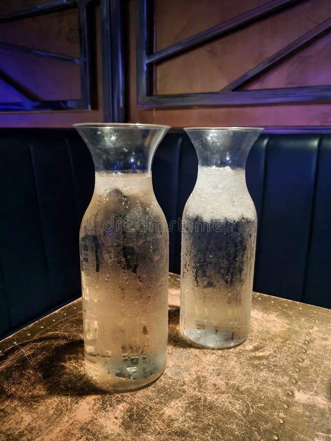 Cold Drink in Glass Bottles on the Table Stock Photo - Image of tonic ...