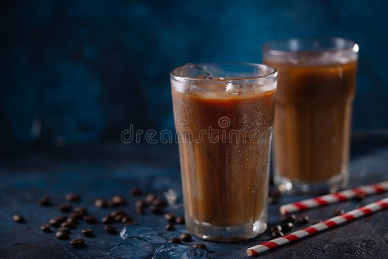 Cold Drink, Iced Milk Coffee, Summer Cool Stock Photo - Image of table ...