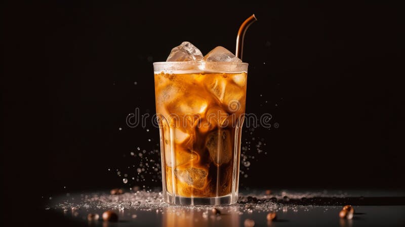 Cold Refreshing Iced Cold Brew Coffee. Generative AI Stock Illustration ...