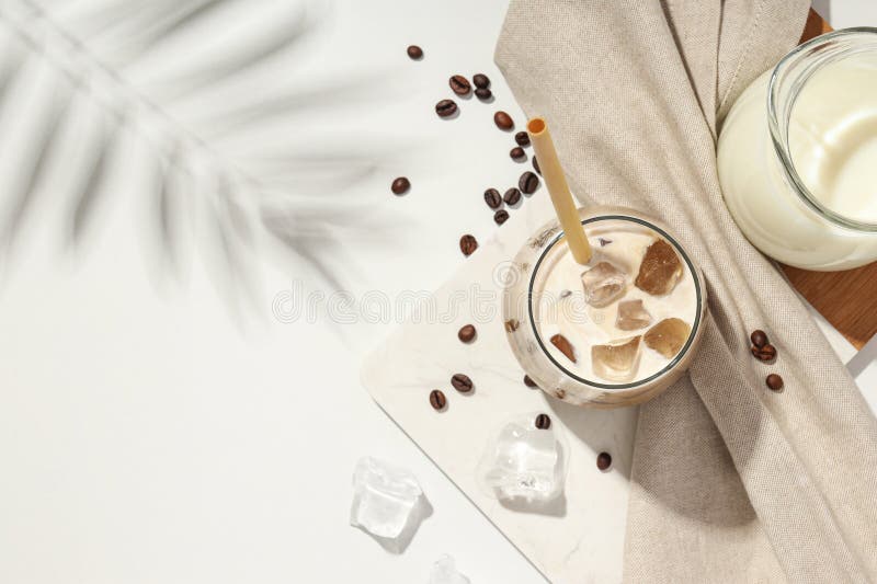 Cold Drink for Refreshing - Ice Coffee, Space for Text Stock Photo ...