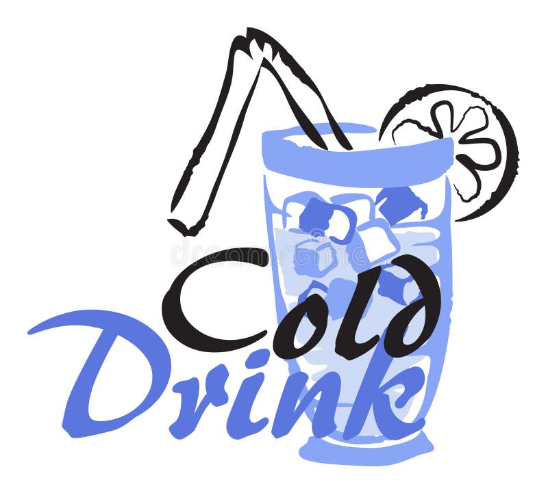 Cold Water Sticker in Watercolor Style Stock Vector - Illustration of ...