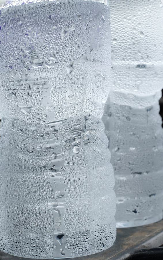 Cold Drinking Water with Water Droplets Attached To the Bottle. Stock ...