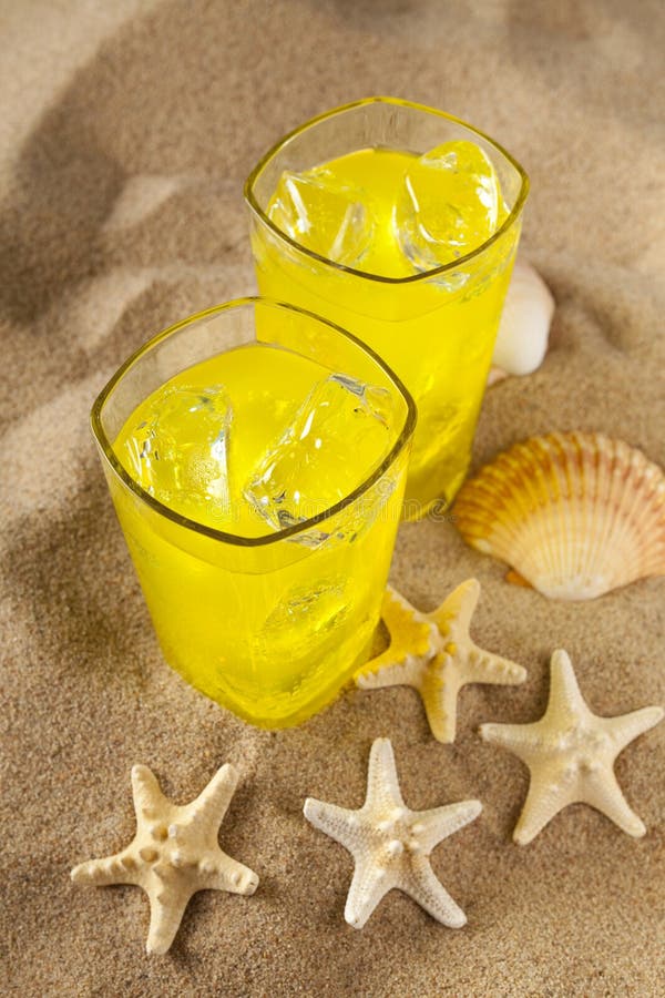 Cold drinks on the beach stock image. Image of recreation - 60153833