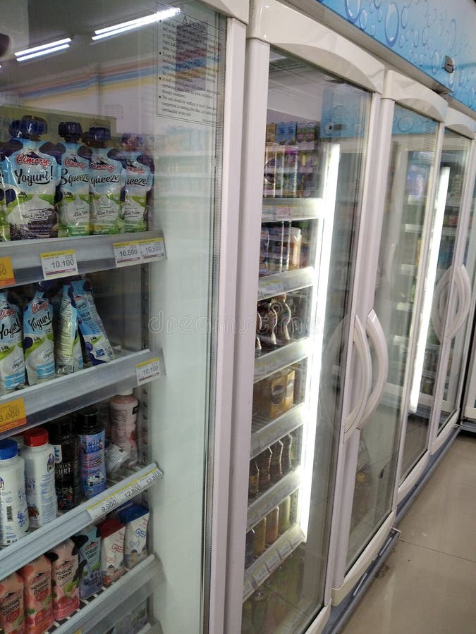 Cold Drinks Shelf in Supermarket Editorial Image - Image of cold, room ...