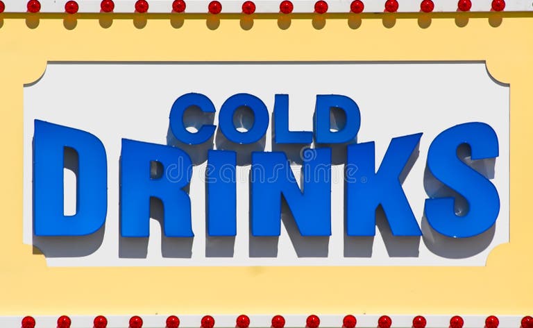 Cold Drinks Sign stock photo. Image of diner, billboard - 497884