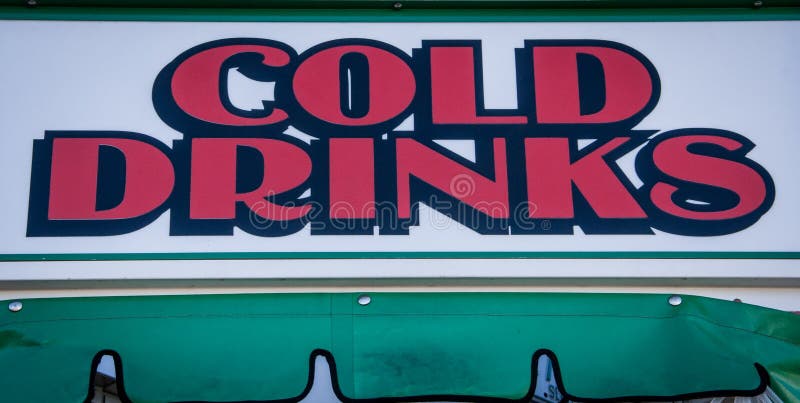 Cold Drinks Sign. stock image. Image of drinks, advertisement - 30448907