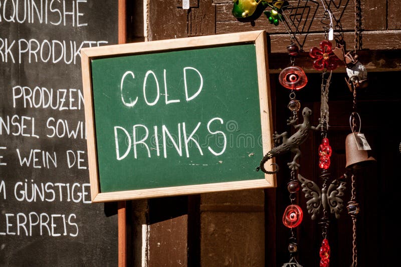 Cold Drinks Sign. stock image. Image of drinks, advertisement - 30448907