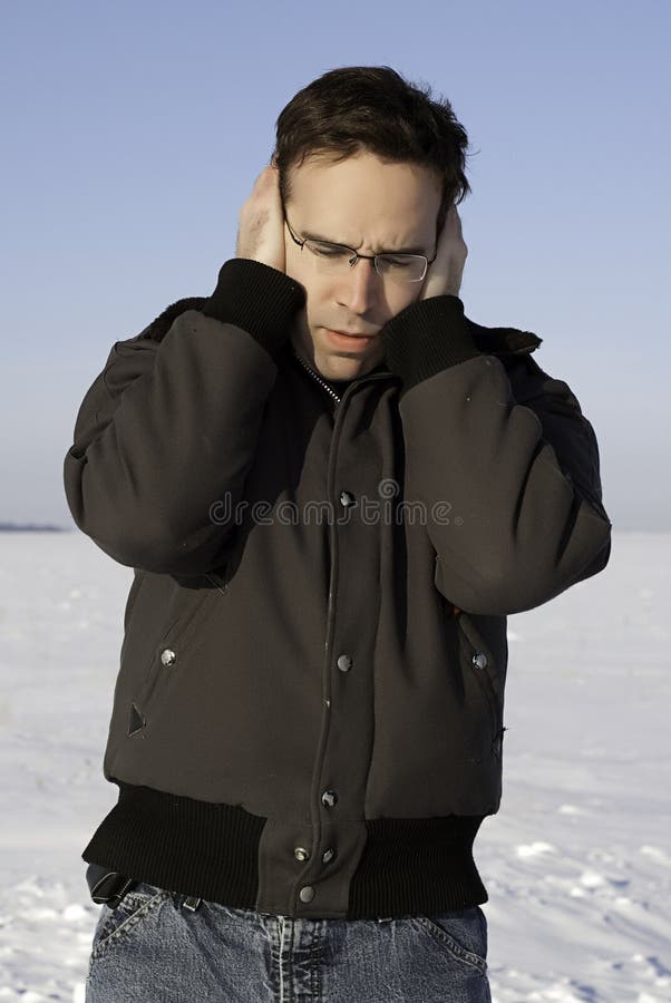 Cold Ears stock image. Image of lifestyle, male, portrait - 13067041