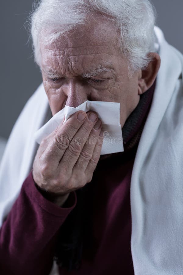 Cold elderly man stock image. Image of elder, aged, illness - 54461513