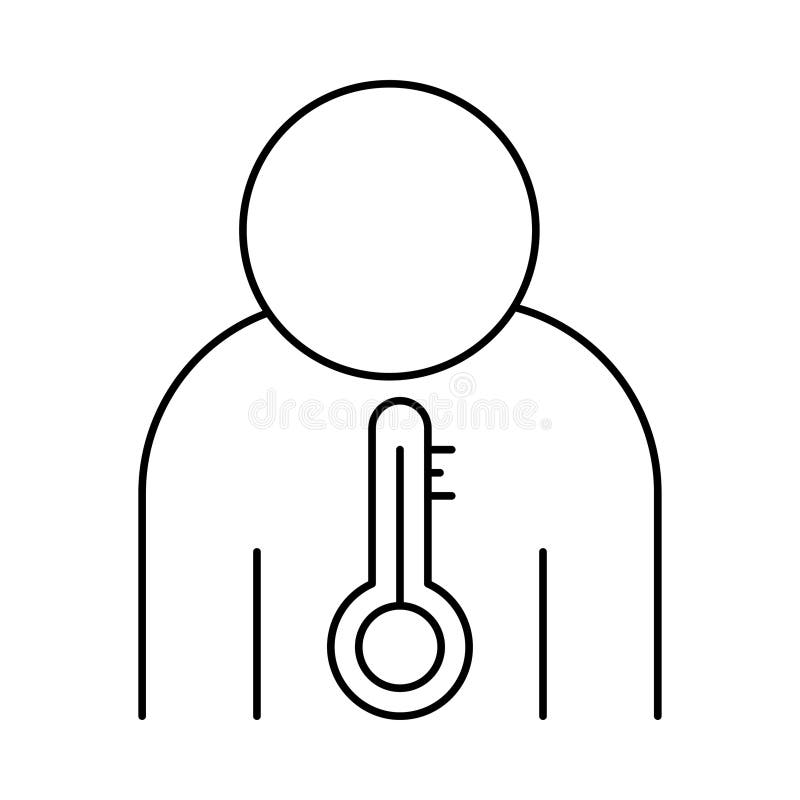 Fever Temperature Symbol Sign ,Vector Illustration, Isolate on White ...