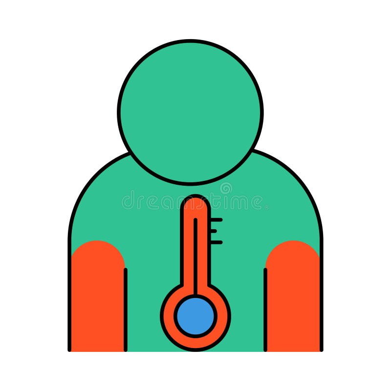 Fever Temperature Symbol Sign ,Vector Illustration, Isolate on White ...