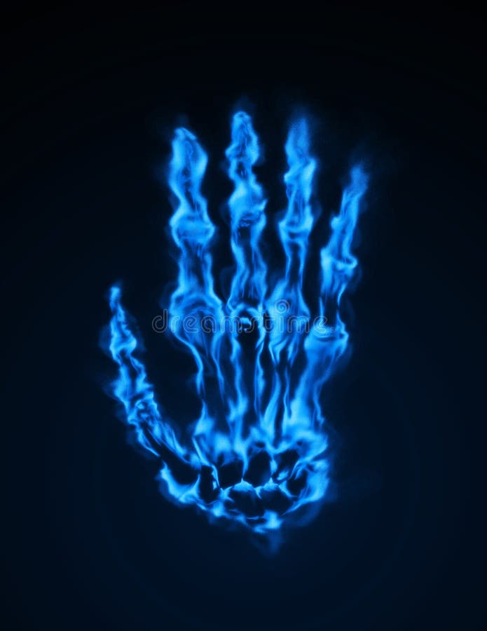 Cold Fire Hand stock illustration. Illustration of fire - 10824870