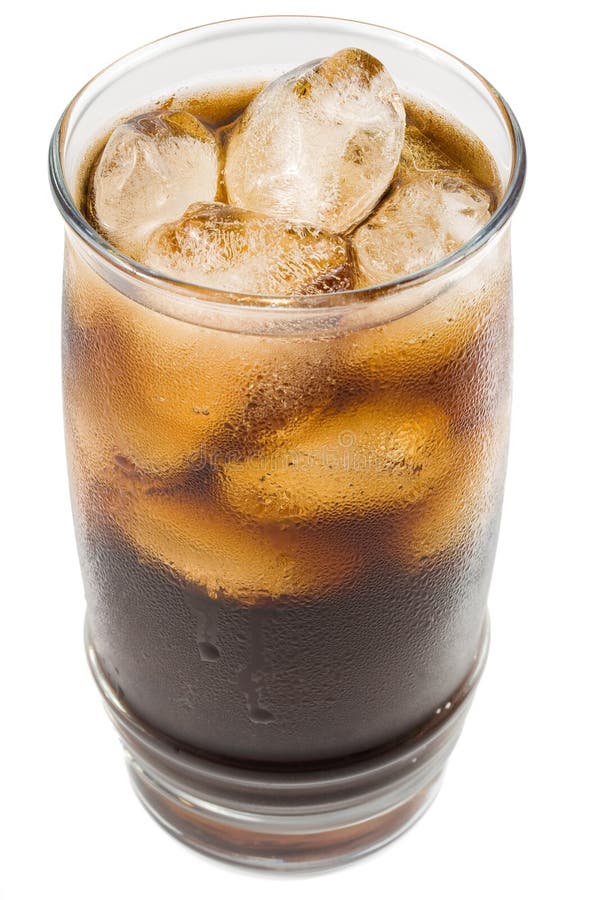 Cold fizzy cola with ice stock image. Image of fizzy, cola - 5151355
