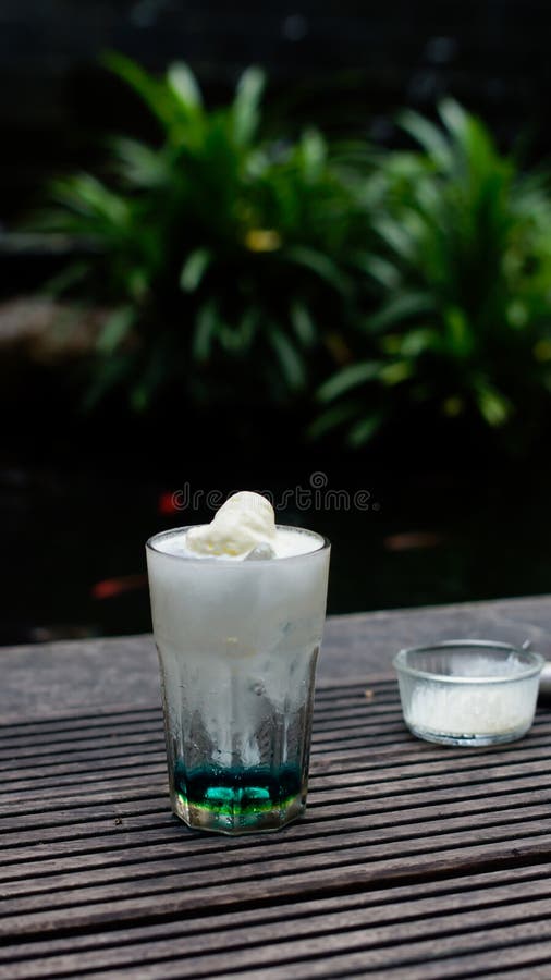 Cold Float Drinks on the Table Outdoor Stock Photo - Image of water ...